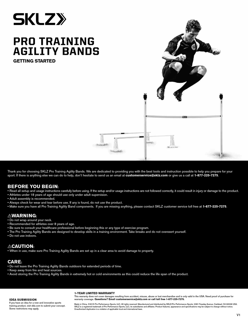 SKLZ PRO TRAINING AGILITY BANDS GETTING STARTED Pdf Download | ManualsLib