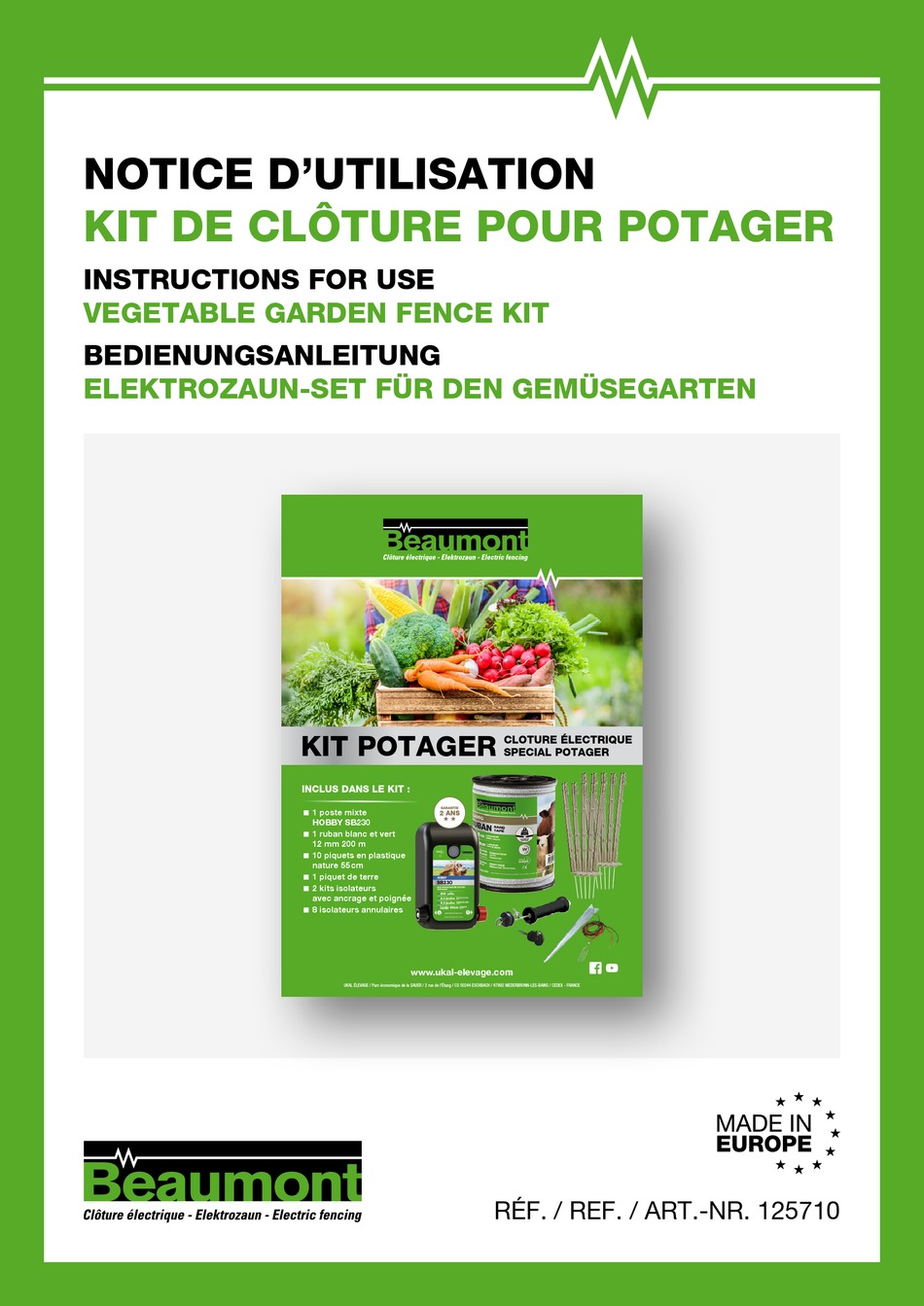 BEAUMONT 125710 INSTRUCTIONS FOR USE MANUAL Pdf Download | ManualsLib