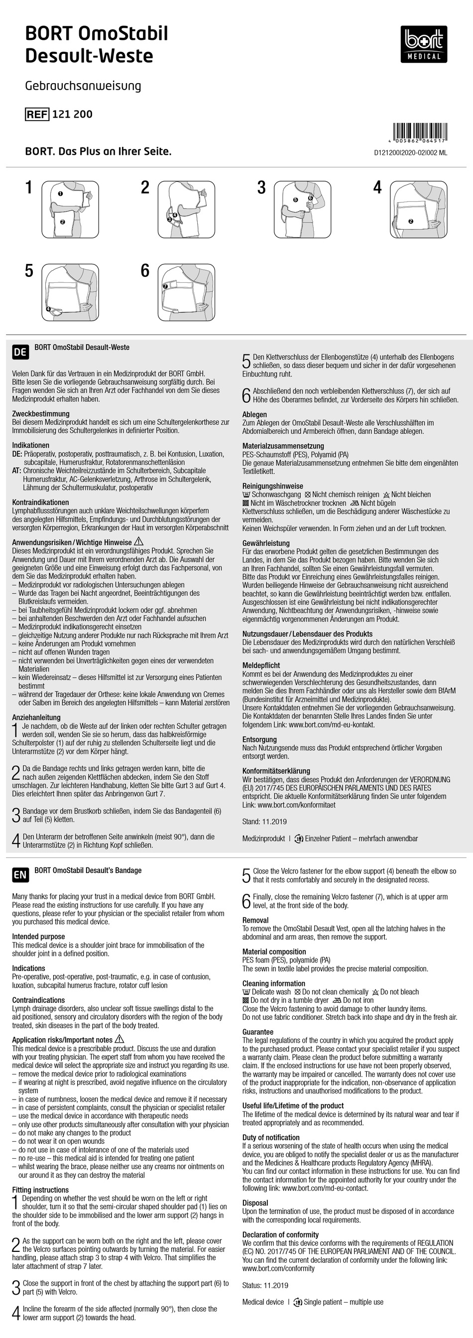 BORT MEDICAL OMOSTABIL QUICK MANUAL Pdf Download | ManualsLib