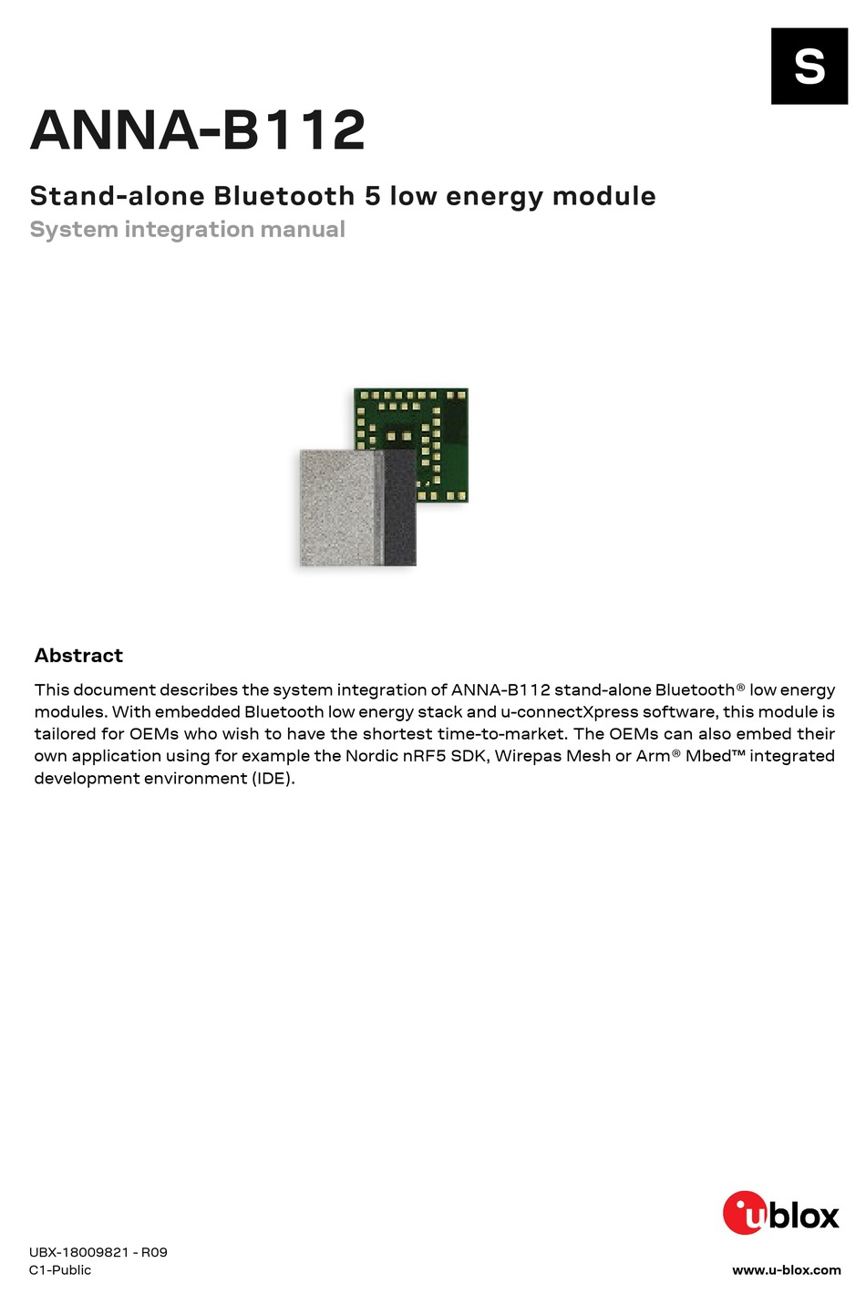 UBLOX ANNA-B112 SYSTEM INTEGRATION MANUAL Pdf Download | ManualsLib