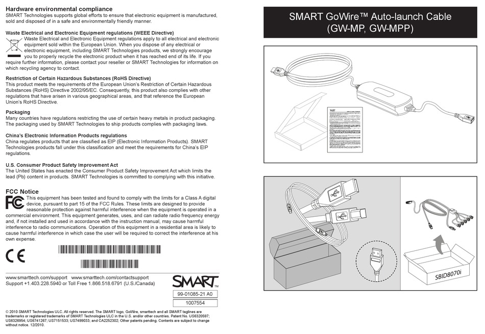 SMART TECHNOLOGIES SMART GOWIRE TEXTLESS INSTALL INSTRUCTIONS Pdf ...