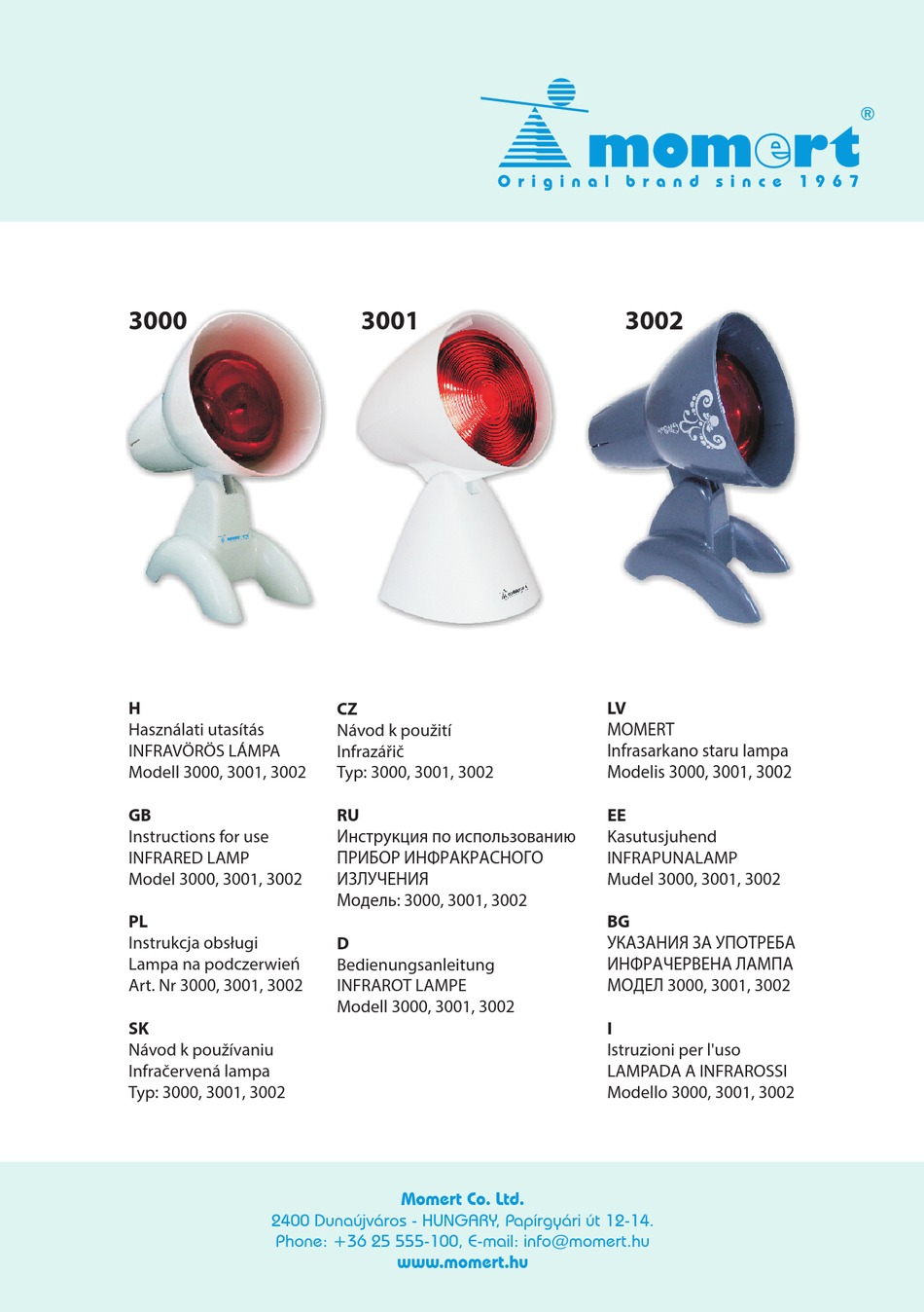 MOMERT 3000 INSTRUCTIONS FOR USE MANUAL Pdf Download | ManualsLib