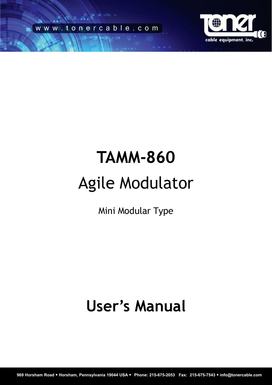 TONER TAMM-860 USER MANUAL Pdf Download | ManualsLib