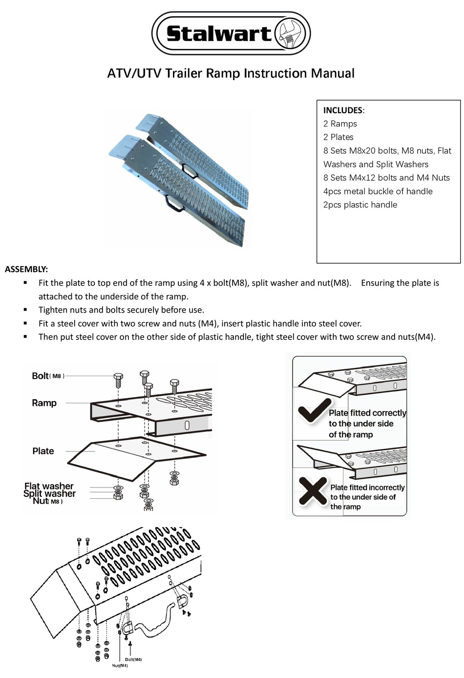 STALWART ATV/UTV TRAILER RAMP INSTRUCTION MANUAL Pdf Download | ManualsLib