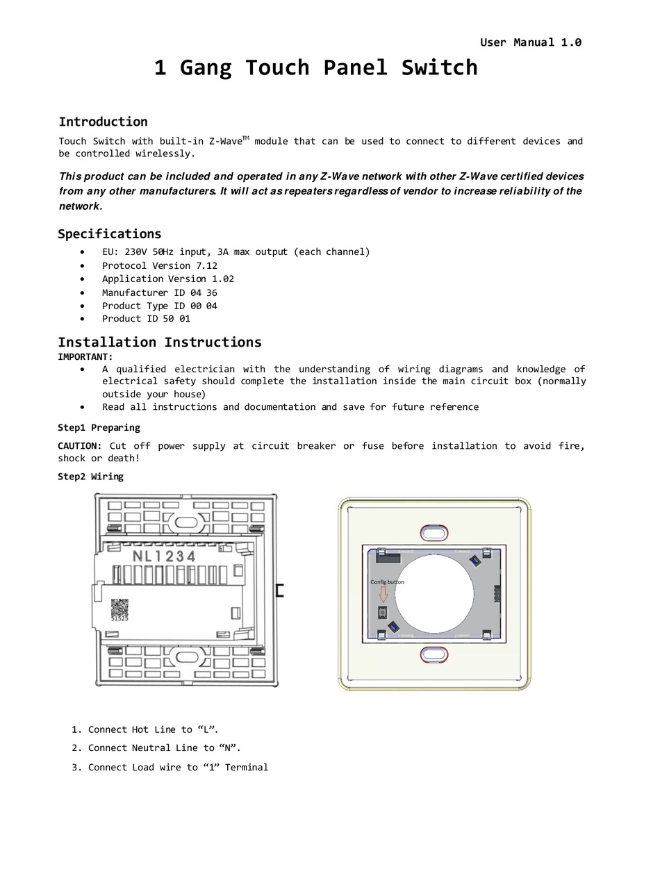 LUMI LM-S1ZW USER MANUAL Pdf Download | ManualsLib