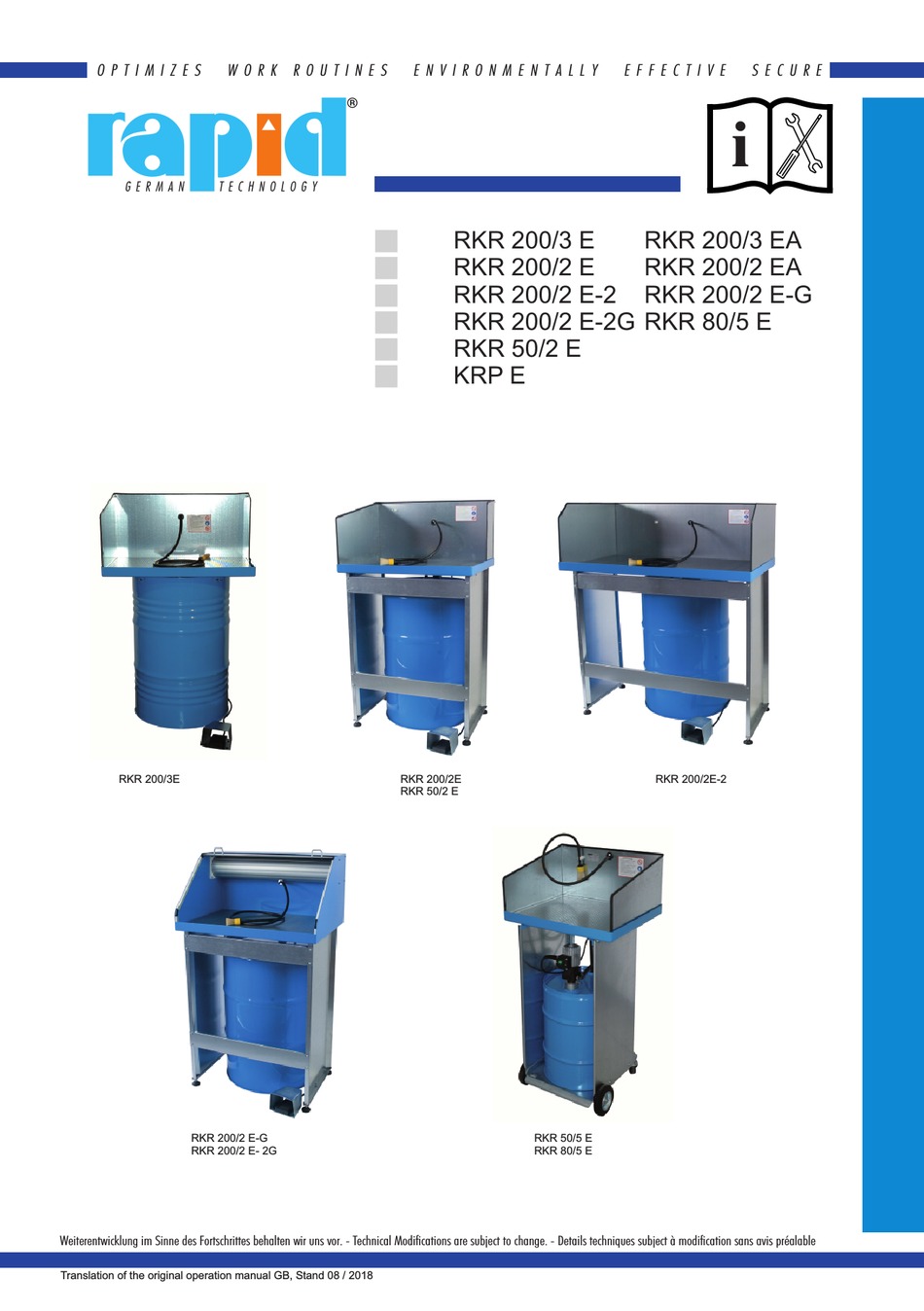 RAPID RKR 200/3 E OPERATION MANUAL Pdf Download | ManualsLib