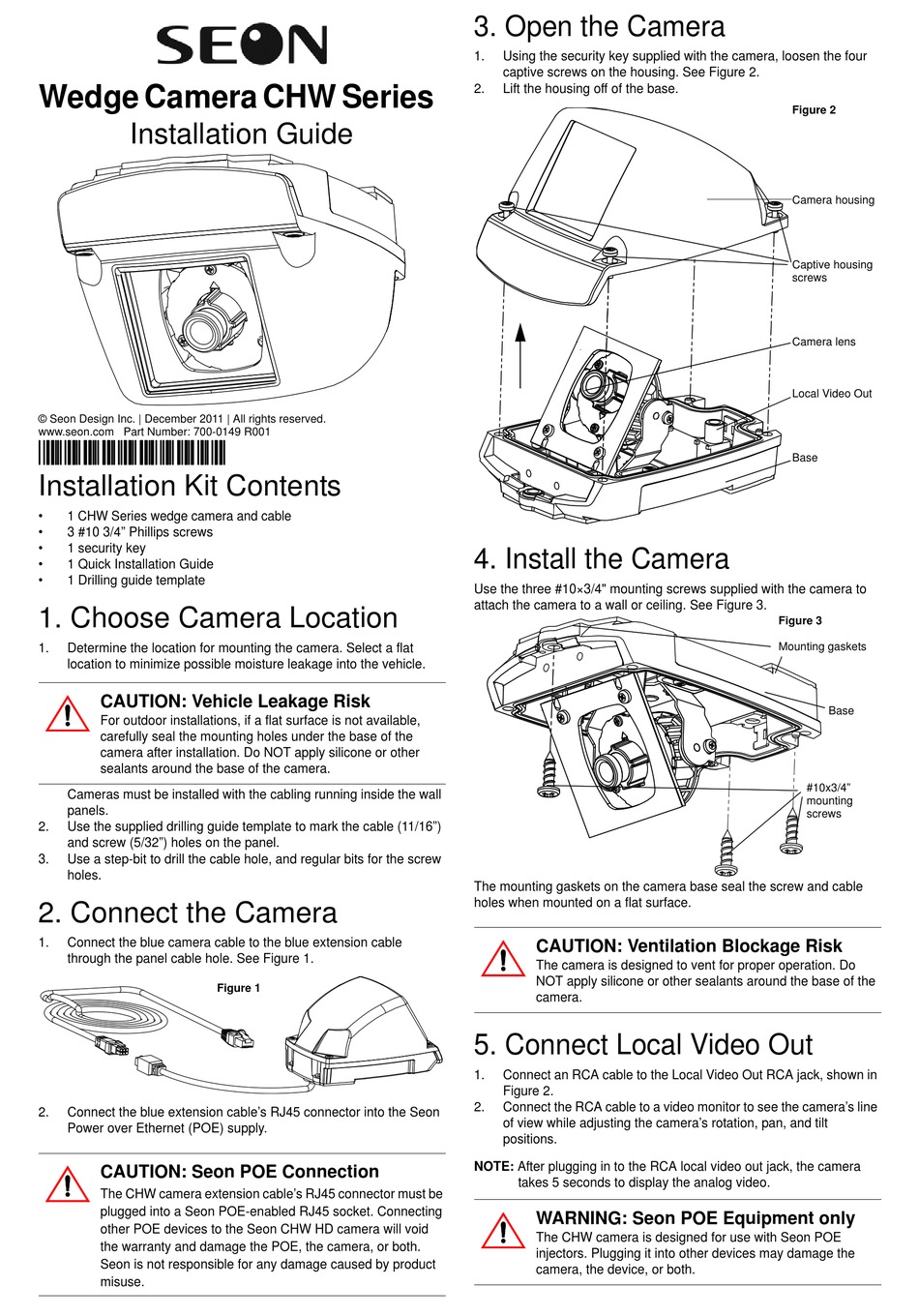 SEON CHW SERIES INSTALLATION MANUAL Pdf Download | ManualsLib