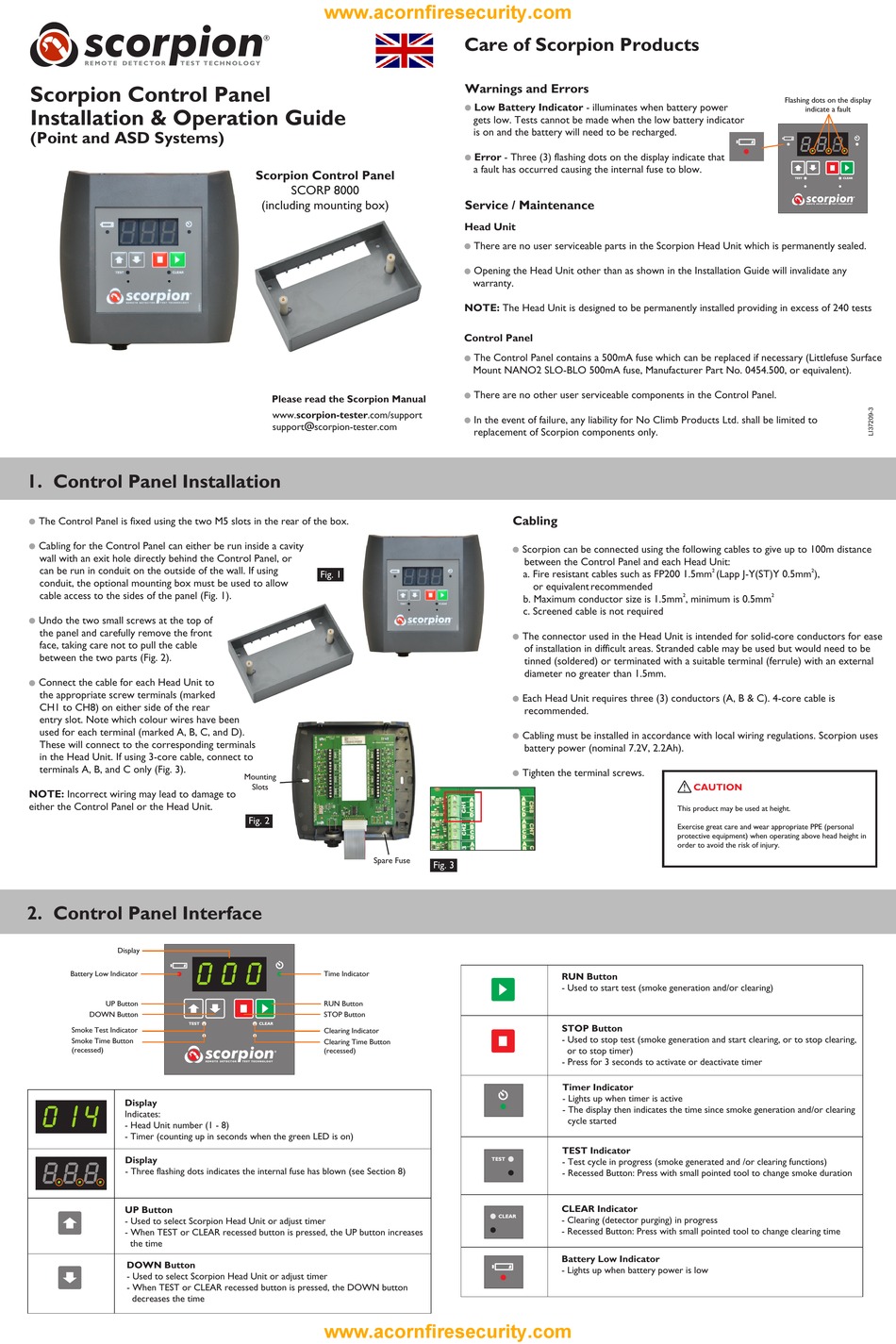 SCORPION SCORP 8000 INSTALLATION & OPERATION MANUAL Pdf Download ...