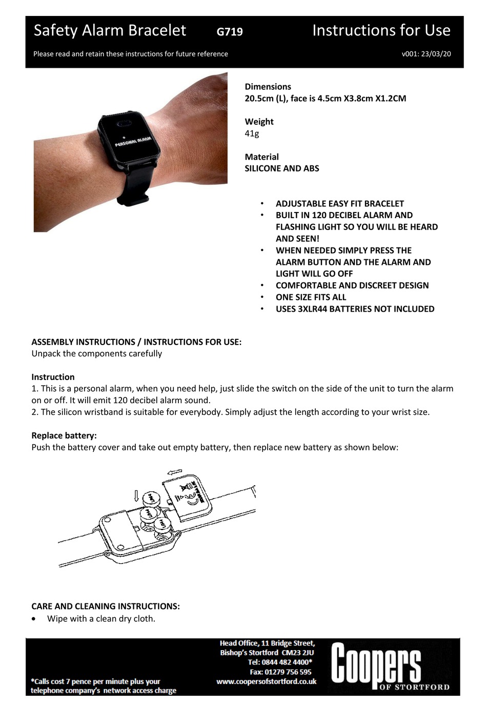 COOPERS OF STORTFORD G719 INSTRUCTIONS FOR USE Pdf Download | ManualsLib