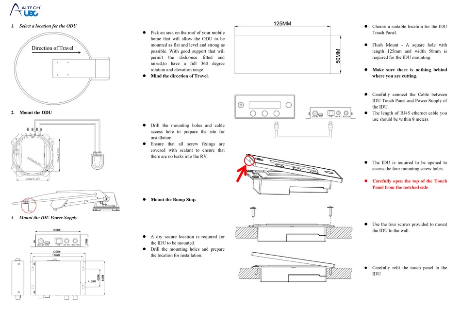 ALTECH HALO 85CM DISH QUICK START MANUAL Pdf Download | ManualsLib