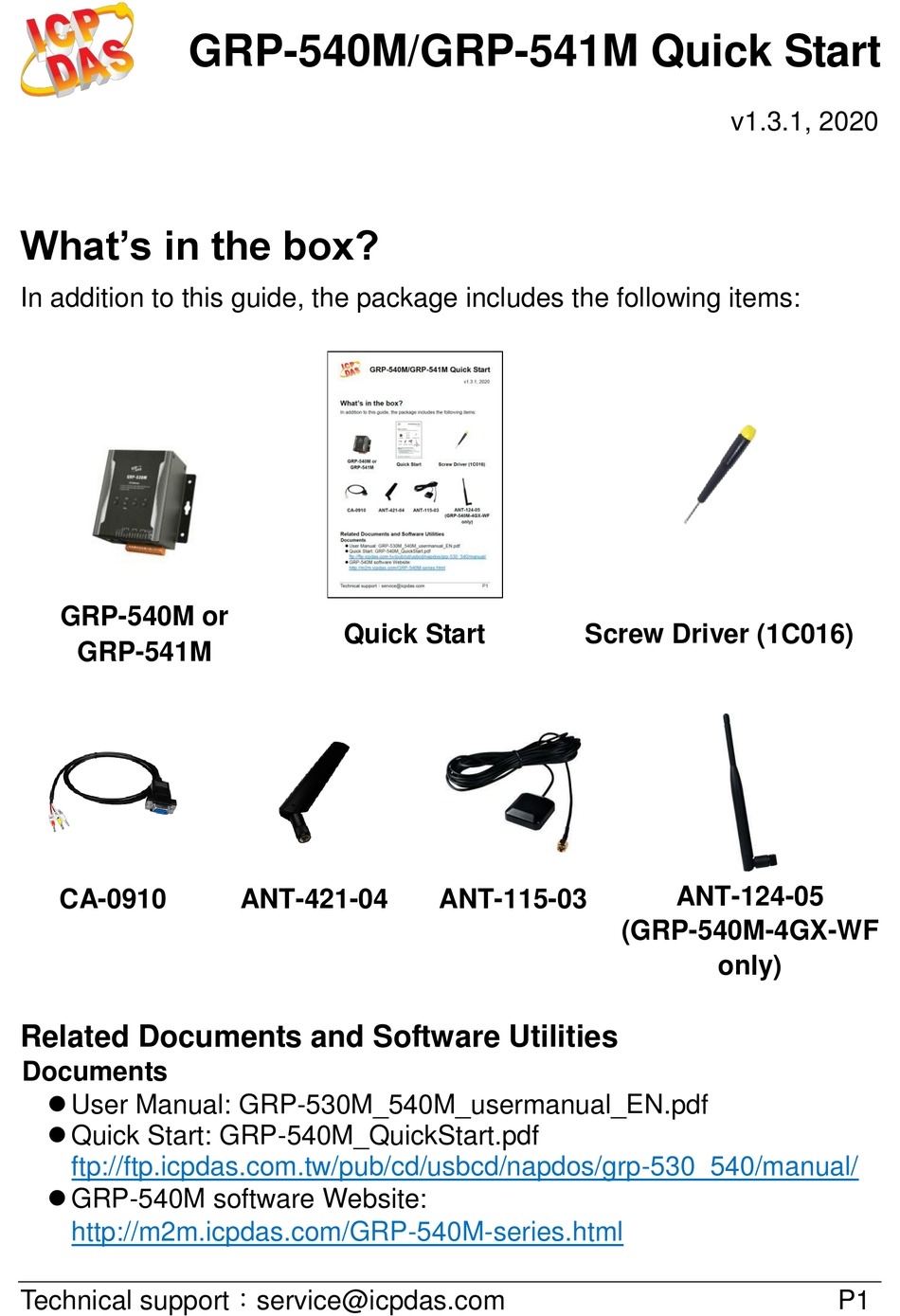 ICP DAS USA GRP-541M QUICK START MANUAL Pdf Download | ManualsLib