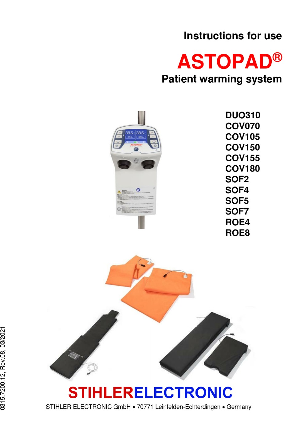 STIHLER ELECTRONIC ASTOPAD DUO310 INSTRUCTIONS FOR USE MANUAL Pdf ...