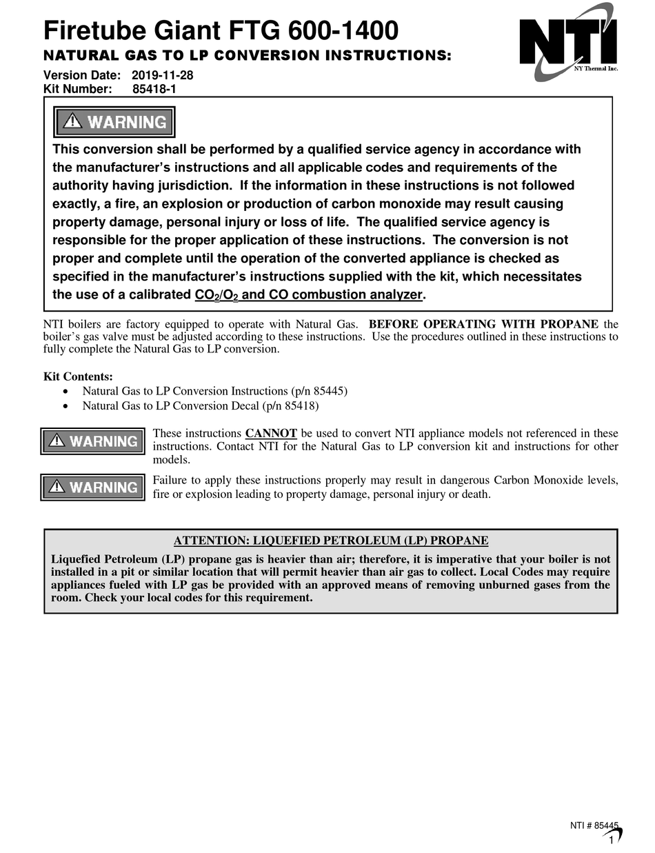 NTI FTG 600 INSTRUCTIONS Pdf Download | ManualsLib