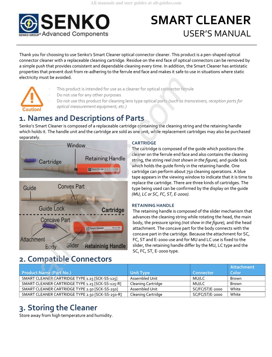 SENKO SMART CLEANER SCK-SS-125 USER MANUAL Pdf Download | ManualsLib