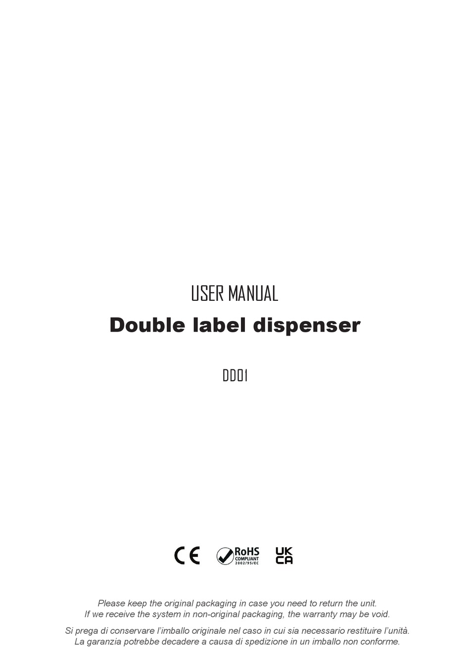 DPR DD01 USER MANUAL Pdf Download | ManualsLib