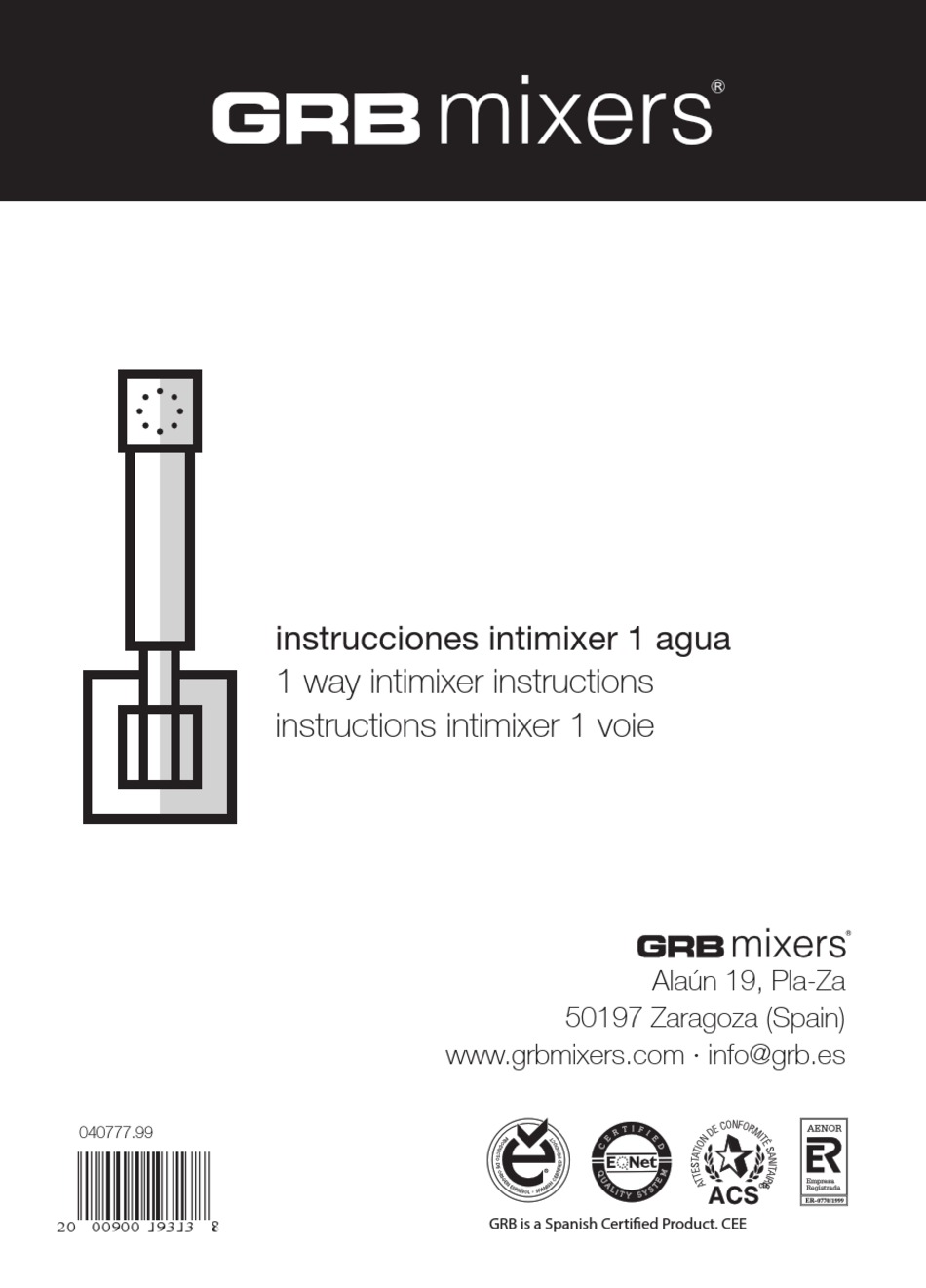 GRB MIXERS INTERMIXER QUADRO INSTRUCTIONS MANUAL Pdf Download | ManualsLib