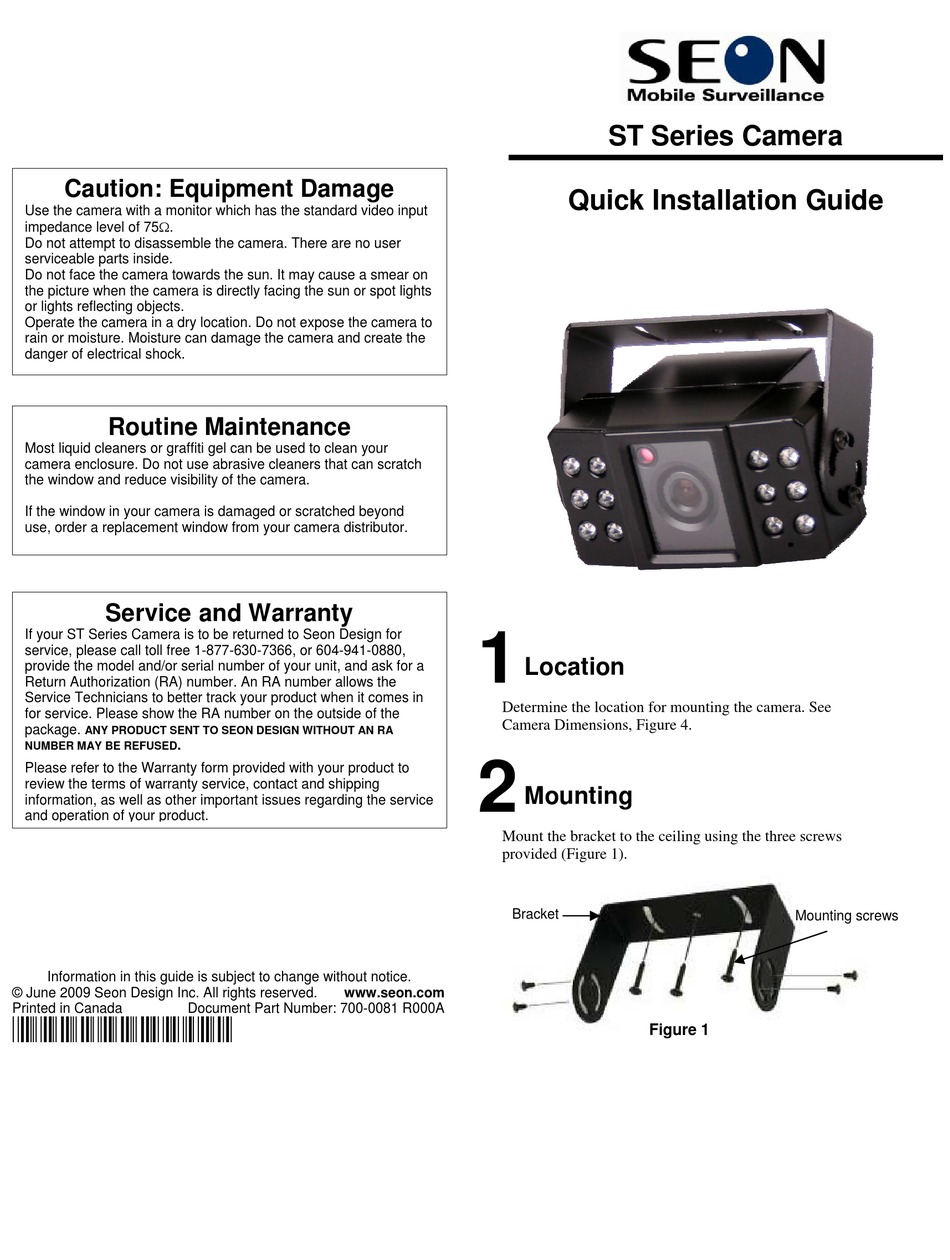 SEON ST SERIES QUICK INSTALLATION MANUAL Pdf Download | ManualsLib