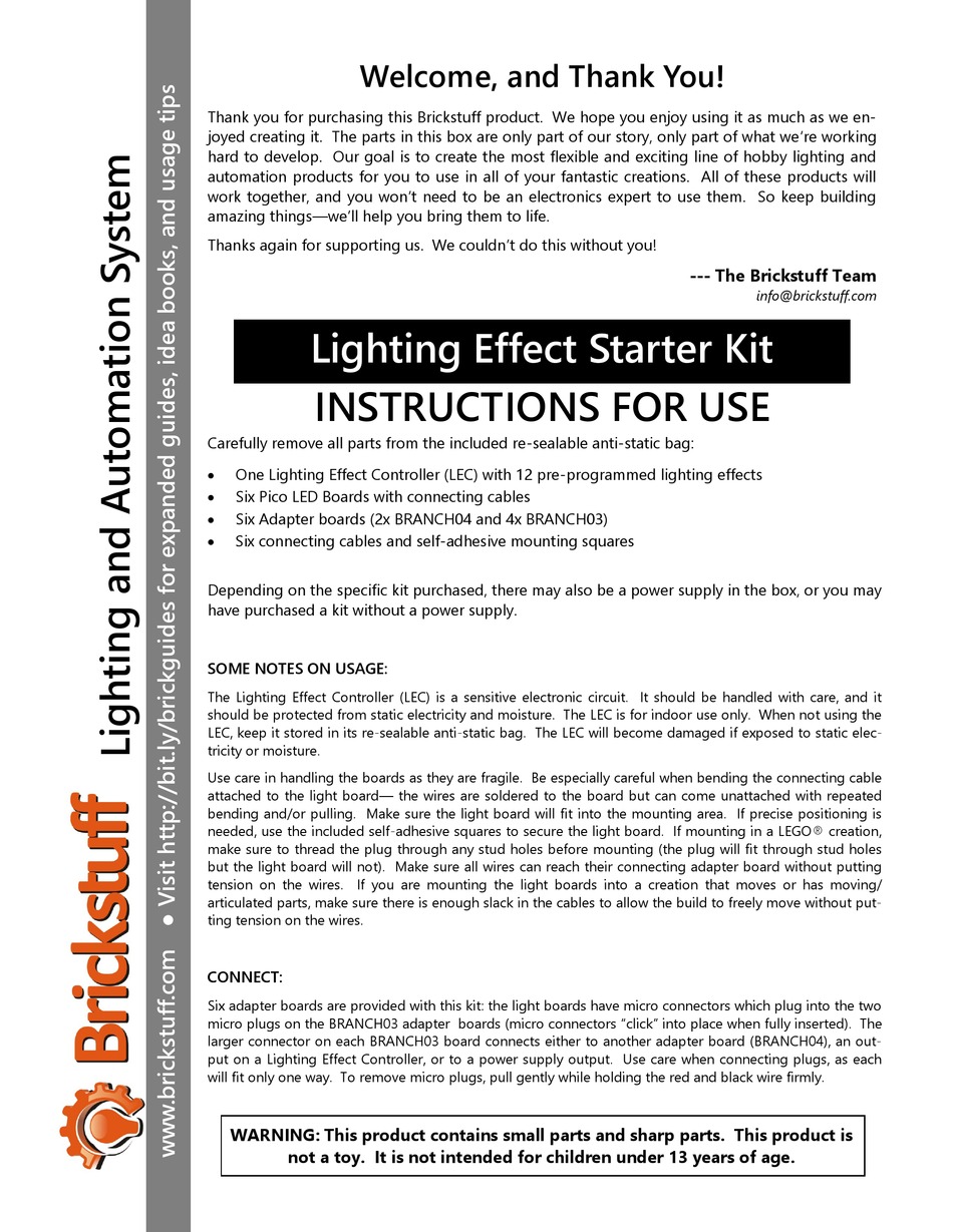 BRICKSTUFF TREE03 INSTRUCTIONS FOR USE Pdf Download | ManualsLib