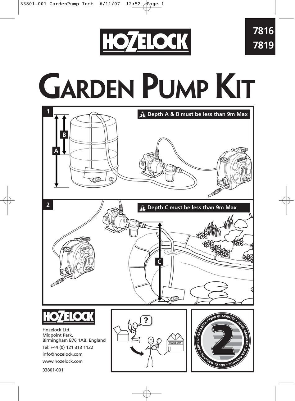 HOZELOCK 7816 MANUAL Pdf Download | ManualsLib