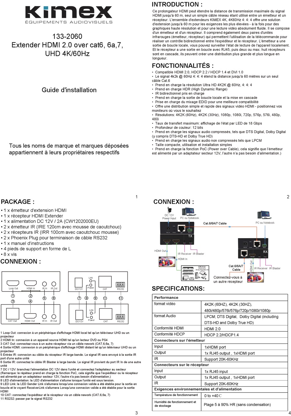 KIMEX 133-2060 QUICK INSTALLATION MANUAL Pdf Download | ManualsLib