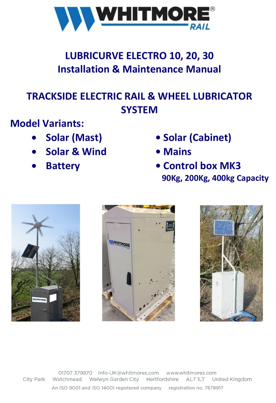 WHITMORE LUBRICURVE ELECTRO 10 INSTALLATION & MAINTENANCE MANUAL Pdf ...