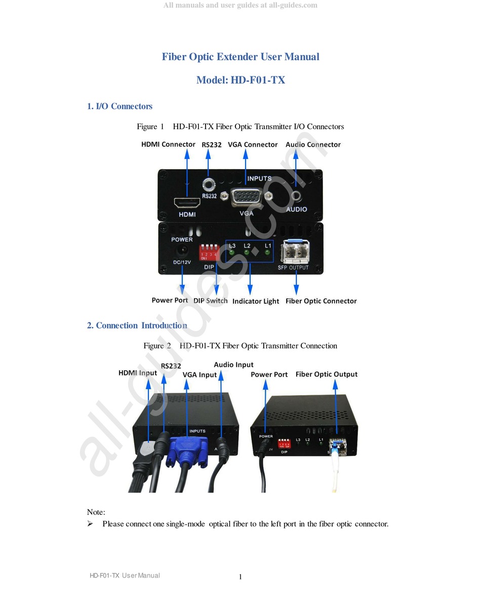 DDMALL HD-F01-TX USER MANUAL Pdf Download | ManualsLib