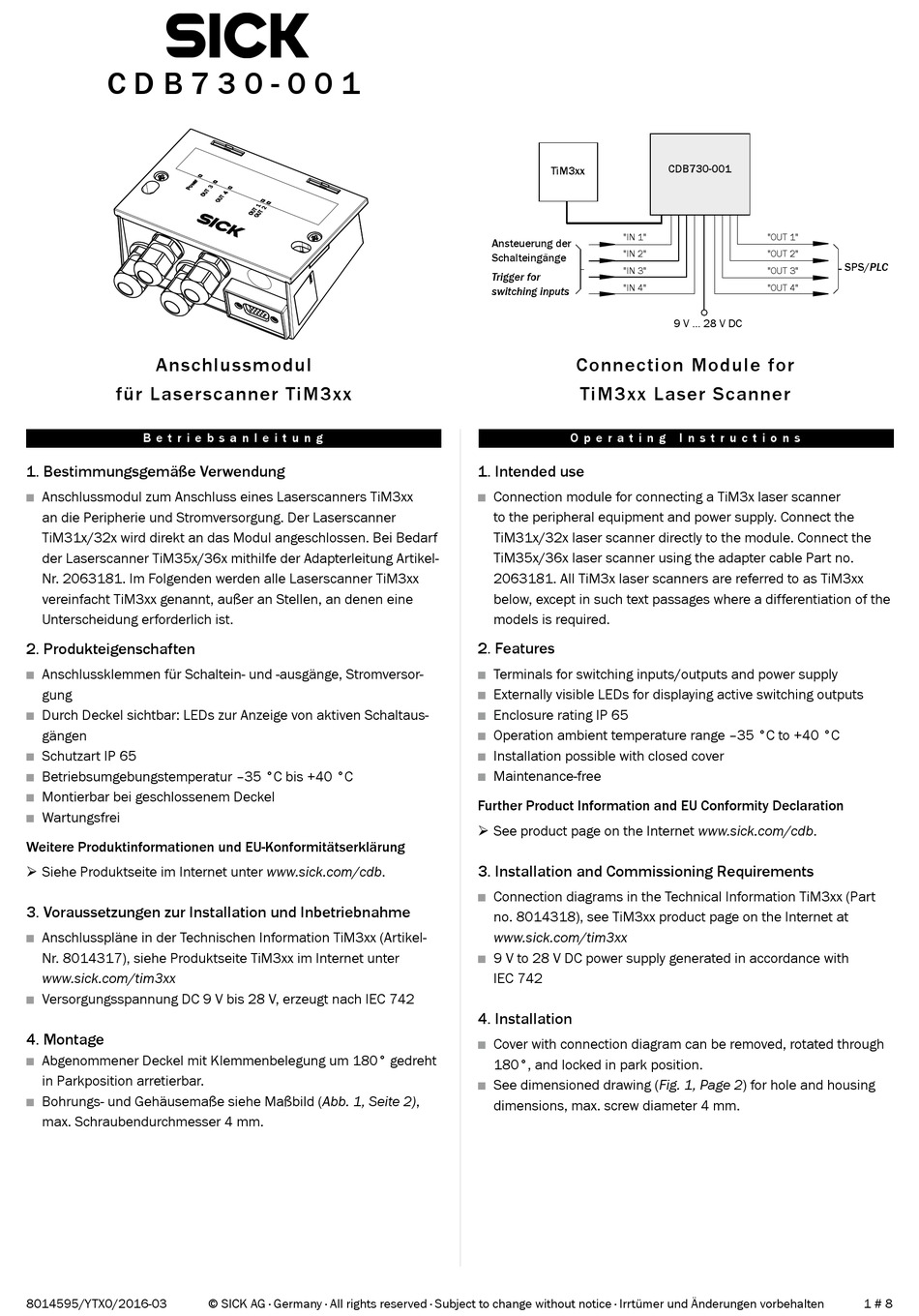 SICK CDB730-001 OPERATING INSTRUCTIONS MANUAL Pdf Download | ManualsLib