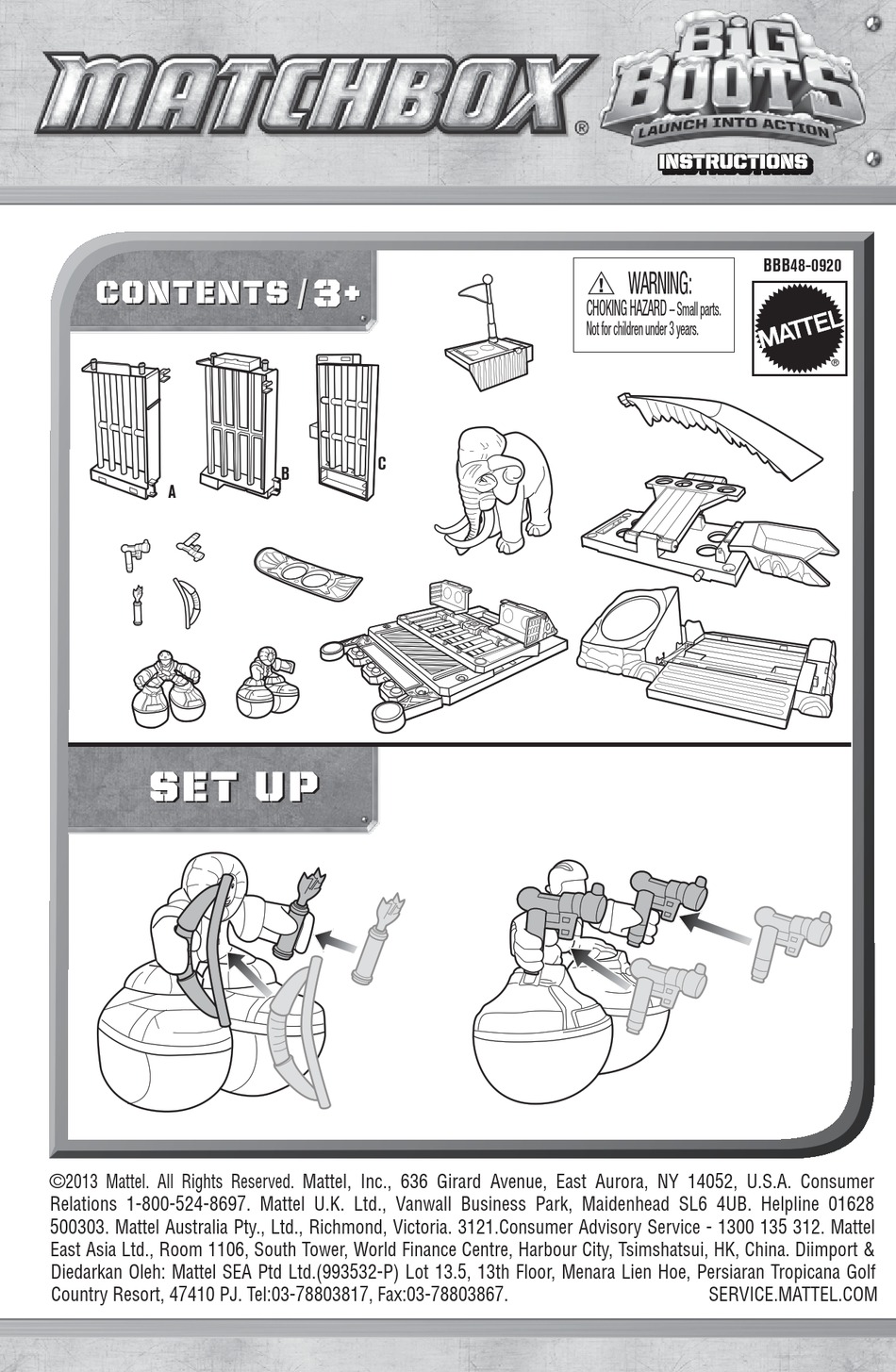 MATTEL BIG BOOTS MATCHBOX BBB48 INSTRUCTIONS Pdf Download | ManualsLib