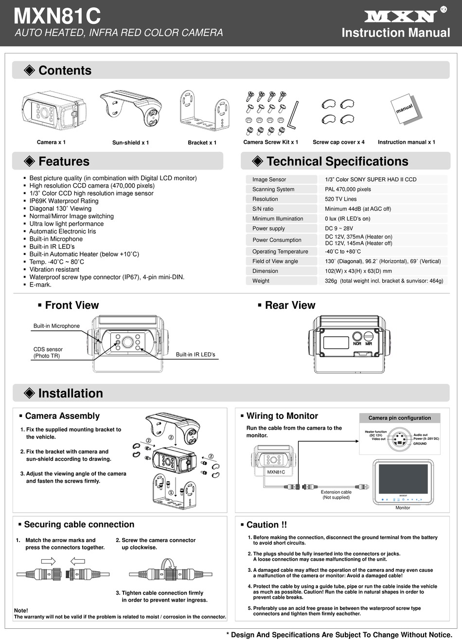 MXN MXN81C INSTRUCTION MANUAL Pdf Download | ManualsLib