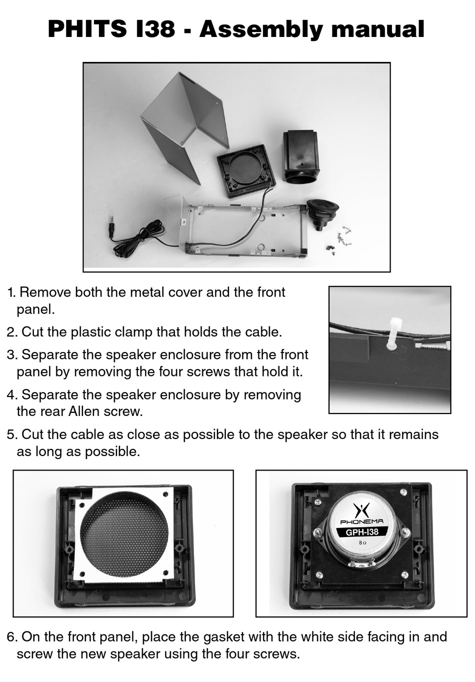 PHONEMA PHITS I38 ASSEMBLY MANUAL Pdf Download | ManualsLib