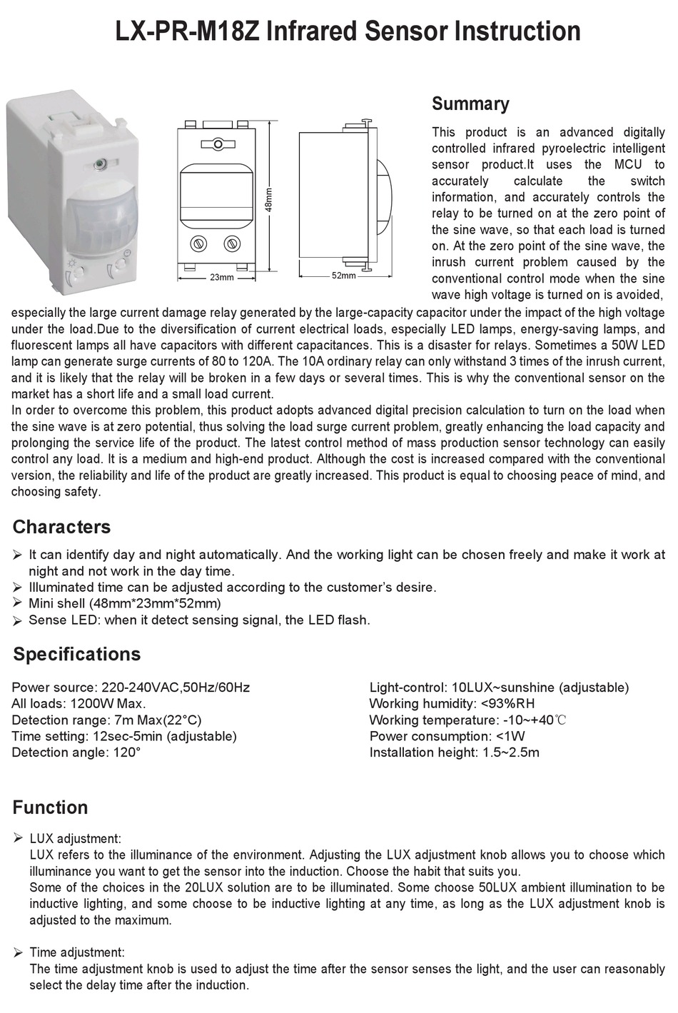 LEXING LX-PR-M18Z INSTRUCTIONS Pdf Download | ManualsLib