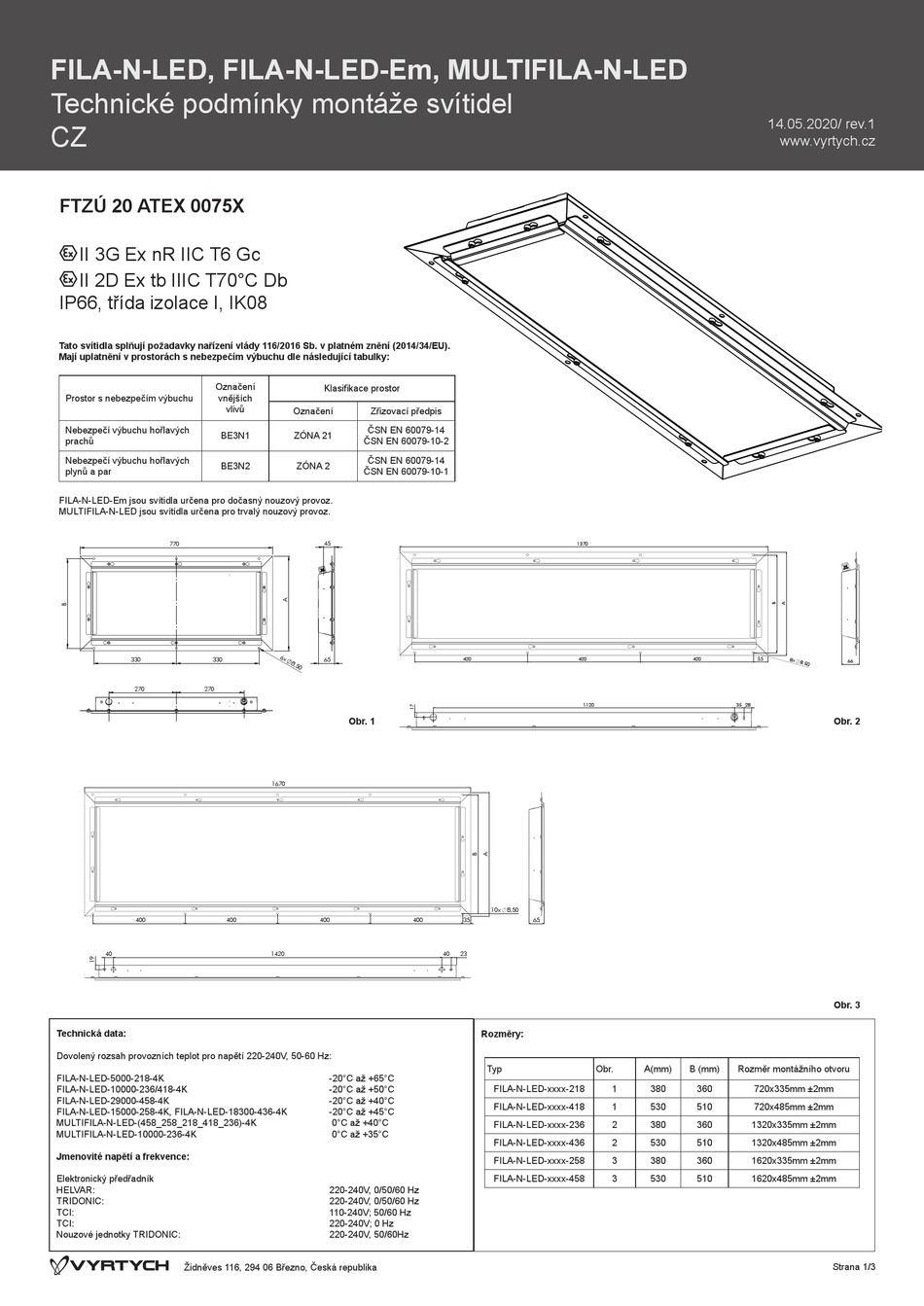 VYRTYCH FILA-N-LED INSTALLATION AND TECHNICAL CONDITIONS Pdf Download ...