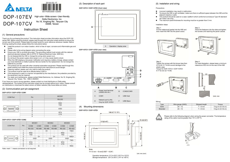 DELTA DOP-107 INSTRUCTION SHEET Pdf Download | ManualsLib DELTA DOP-107 INSTRUCTION SHEET Pdf Download | ManualsLib