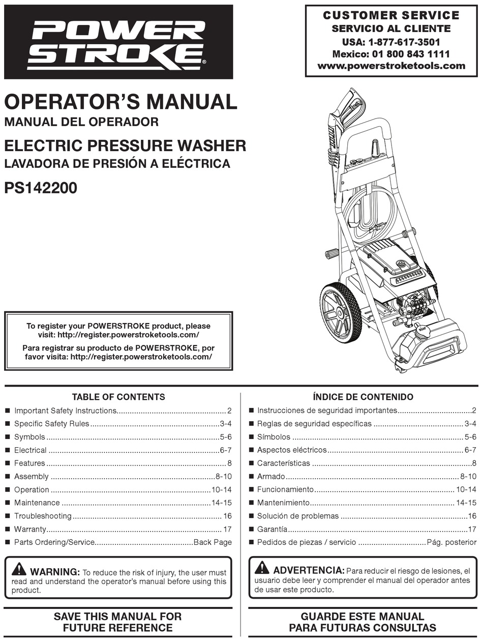 POWER STROKE PS142200 OPERATOR'S MANUAL Pdf Download | ManualsLib
