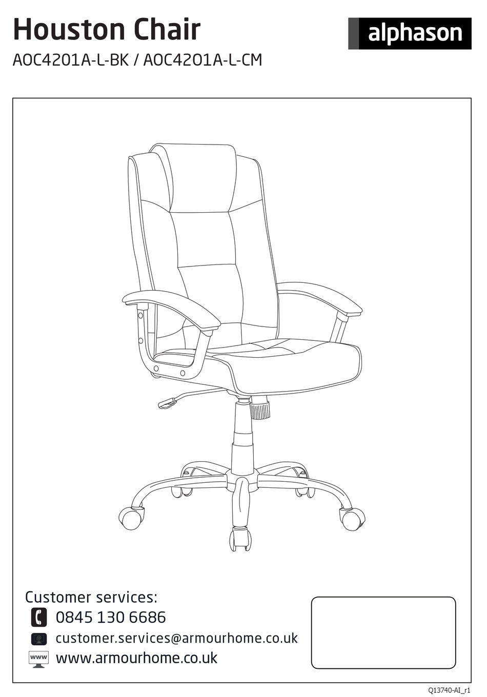 ALPHASON HOUSTON AOC4201A-L-BK QUICK START MANUAL Pdf Download | ManualsLib