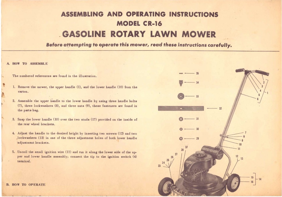 GILSON CR-16 ASSEMBLY AND OPERATING INSTRUCTIONS Pdf Download | ManualsLib