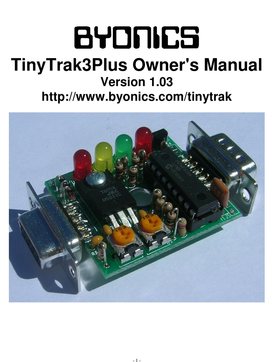 BYONICS TINYTRAK3PLUS OWNER'S MANUAL Pdf Download | ManualsLib