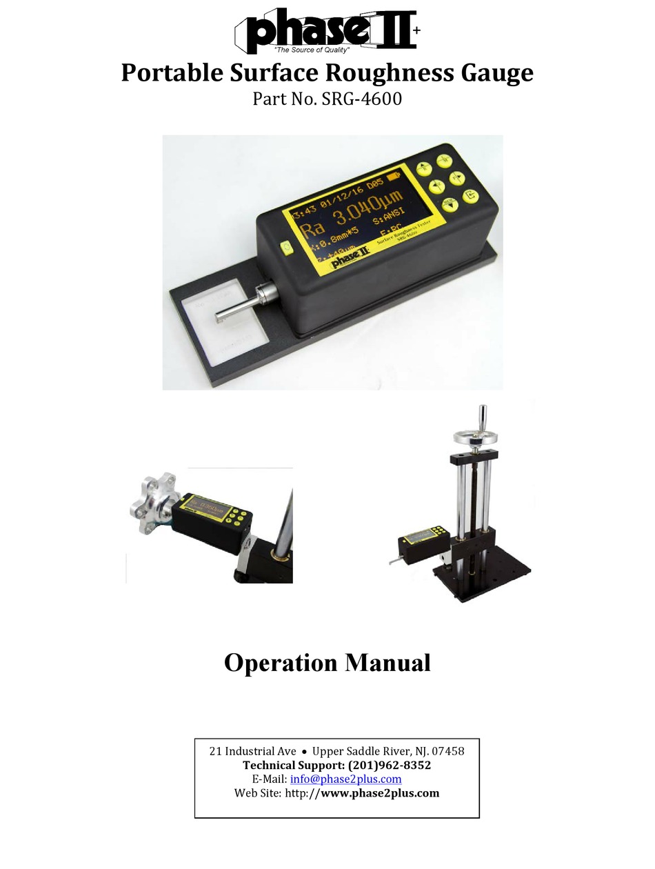 PHASE 2 SRG-4600 OPERATION MANUAL Pdf Download | ManualsLib