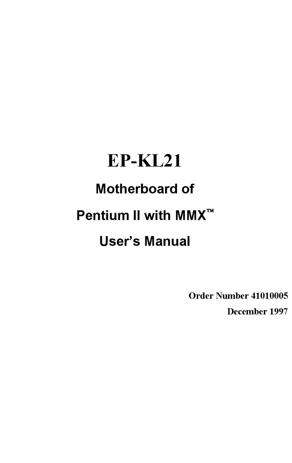 ENPC EP-KL21 USER MANUAL Pdf Download | ManualsLib