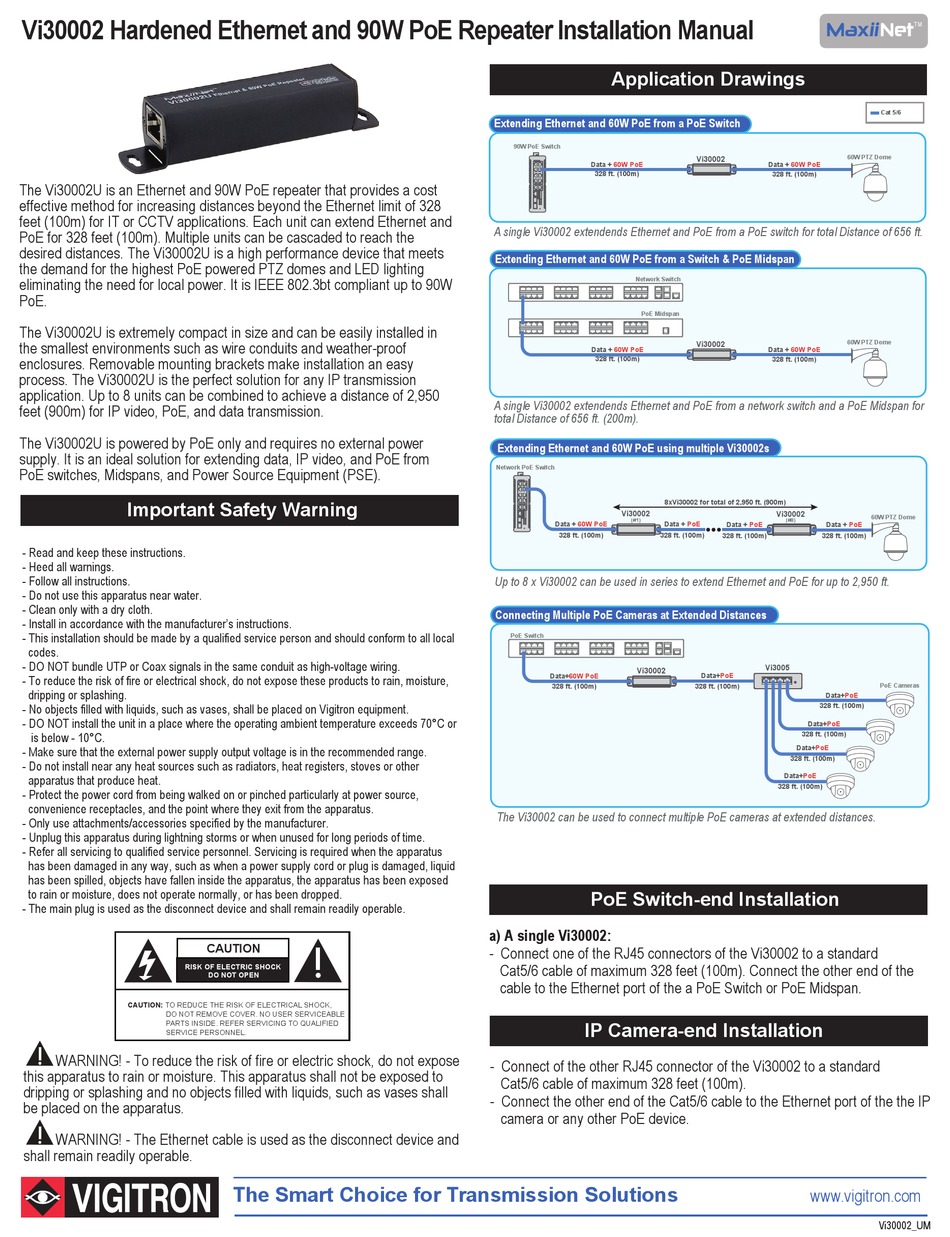 VIGITRON MAXIINET VI30002 INSTALLATION MANUAL Pdf Download | ManualsLib