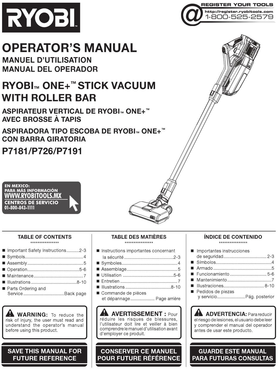 RYOBI ONE+ P7181 OPERATOR'S MANUAL Pdf Download | ManualsLib