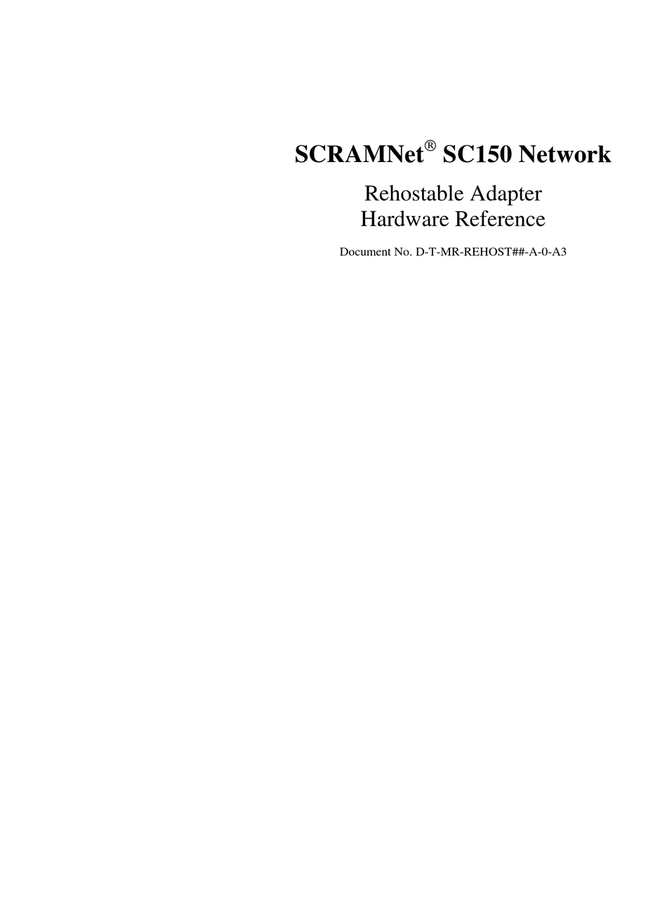 SYSTRAN SCRAMNET+ SC150 HARDWARE REFERENCE MANUAL Pdf Download | ManualsLib