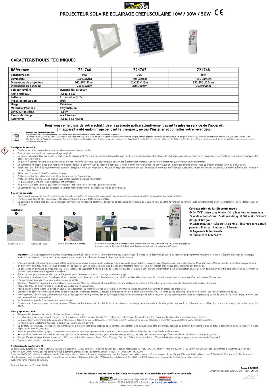 BUISARD LUMI TRACK YYSF-02-10A QUICK START MANUAL Pdf Download | ManualsLib