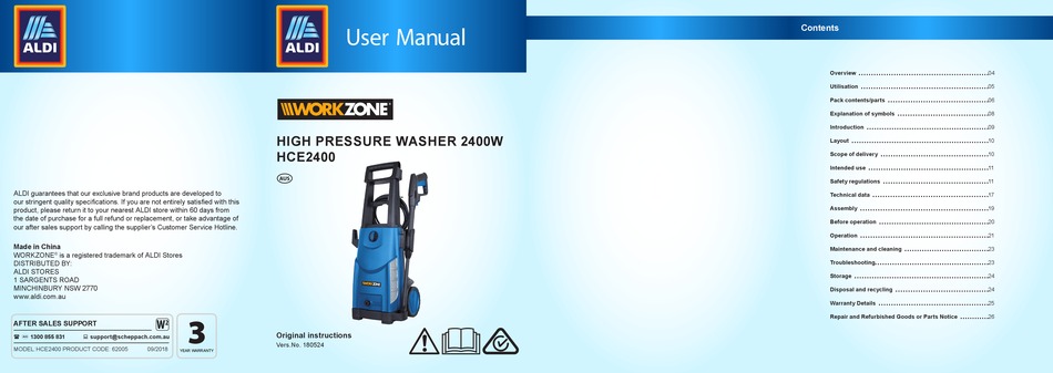 ALDI HCE2400 USER MANUAL Pdf Download | ManualsLib