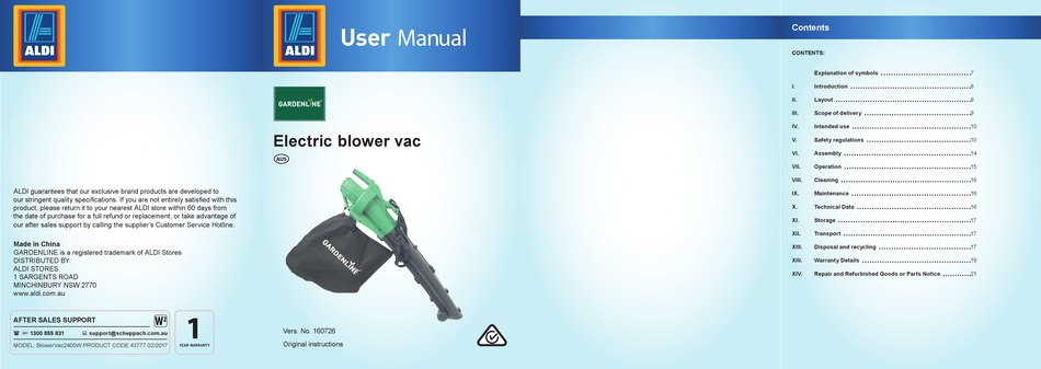 ALDI GARDENLINE 43777 USER MANUAL Pdf Download | ManualsLib