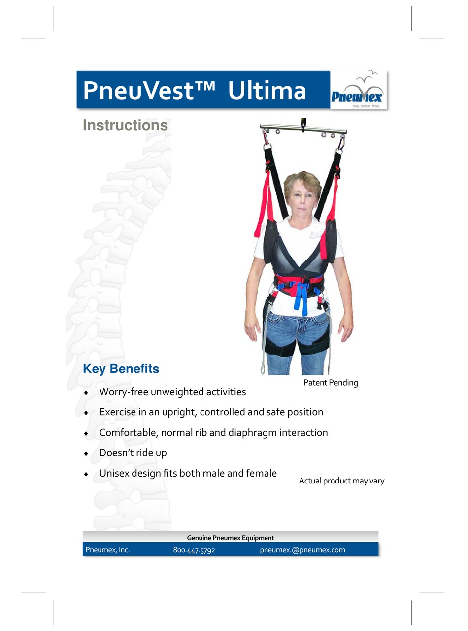 PNEUMEX PNEUVEST ULTIMA INSTRUCTIONS MANUAL Pdf Download | ManualsLib