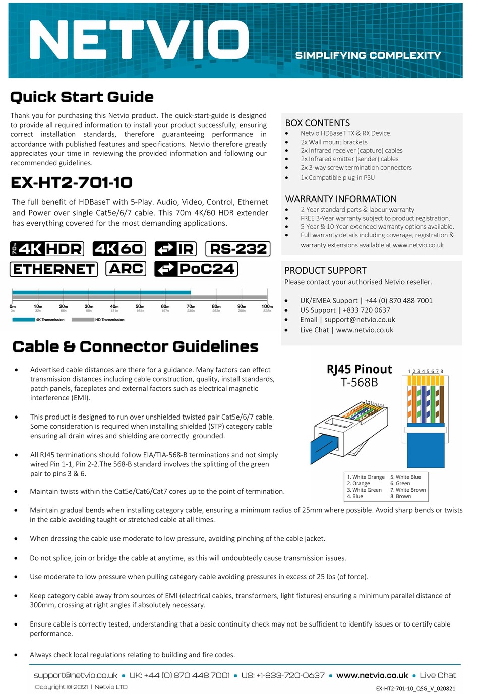 NETVIO EX-HT2-701-10 QUICK START MANUAL Pdf Download | ManualsLib