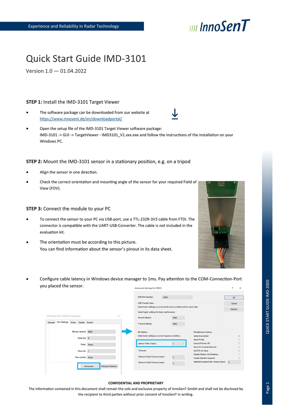 INNOSENT IMD-3101 QUICK START MANUAL Pdf Download | ManualsLib