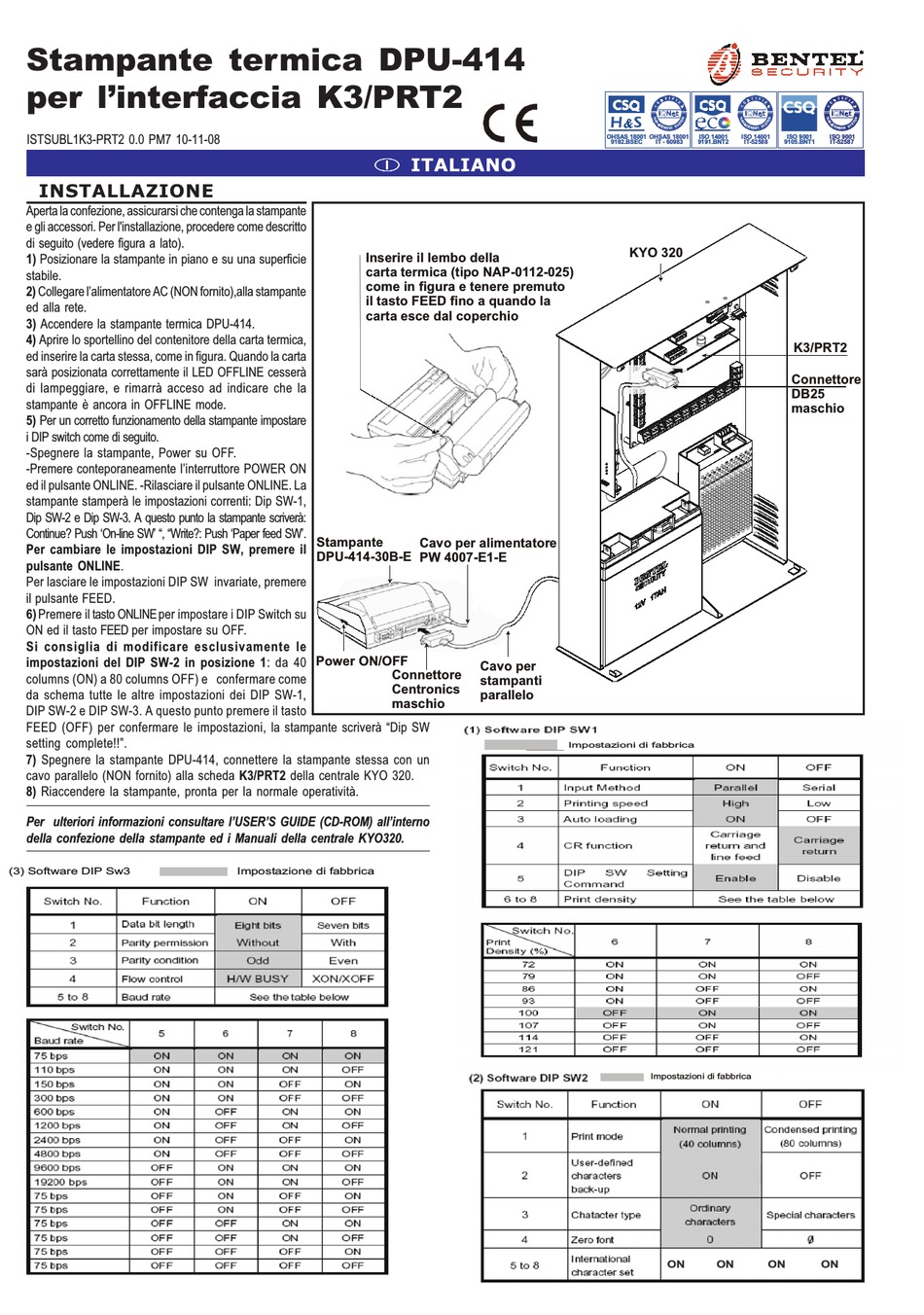BENTEL SECURITY DPU-414 INSTALLATION Pdf Download | ManualsLib