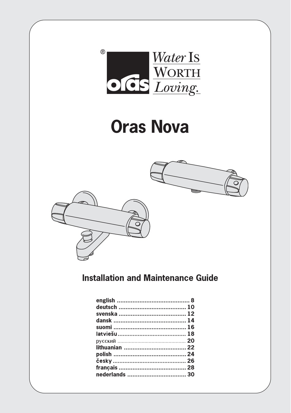 ORAS NOVA INSTALLATION AND MAINTENANCE MANUAL Pdf Download | ManualsLib